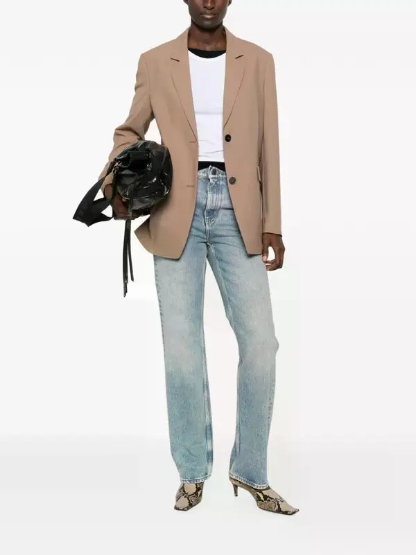 Closed Single-breasted Notched-lapel Blazer
