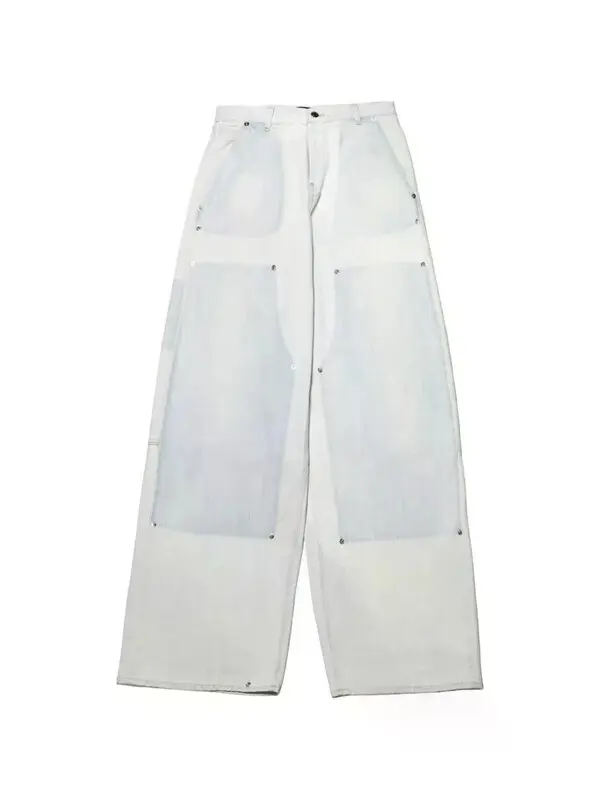 HAIKURE Patchwork Rivet-embellished Jeans - Blue