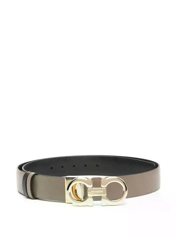 FERRAGAMO Reversible Gancini Belt - Brown