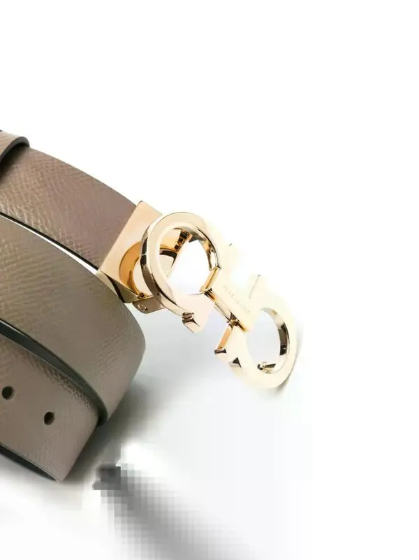 FERRAGAMO Reversible Gancini Belt - Brown