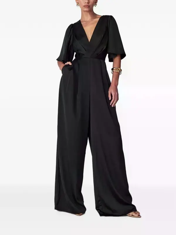 WILLA Omaha V-neck Jumpsuit - Black