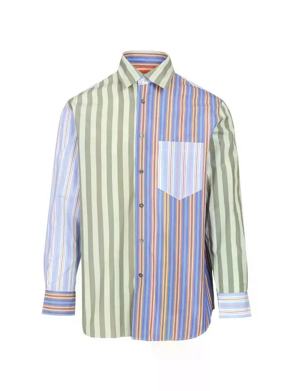 Paul Smith Striped Cotton Shirt - Green