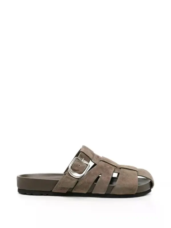 SERGIO MORETTI FIRENZE Buckle-fastening Caged Sandals - Brown