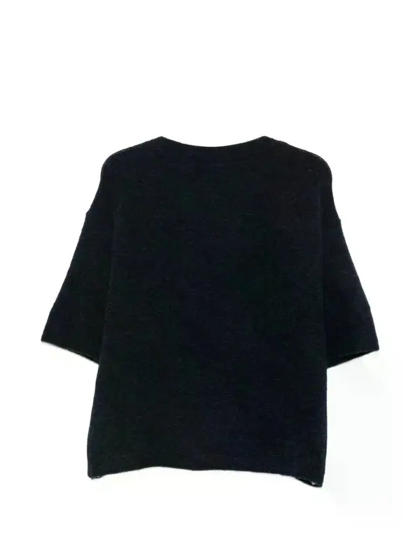 Closed Short-sleeve Crew-neck Sweater - Blue