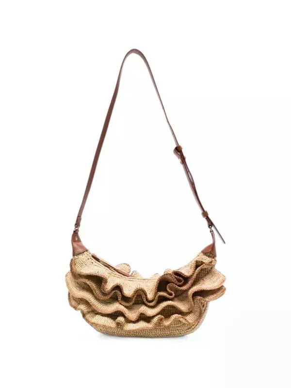 Zimmermann Ruffled Woven Shoulder Bag