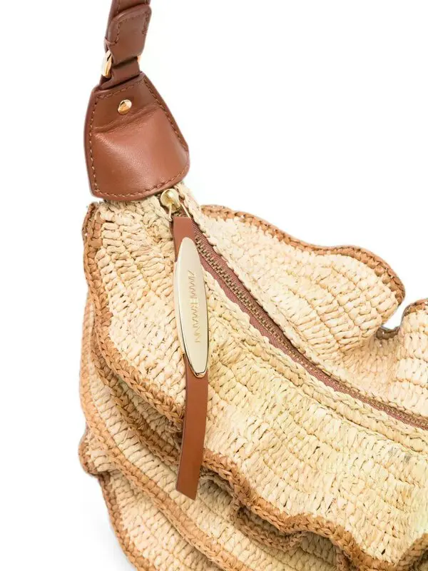 Zimmermann Ruffled Woven Shoulder Bag