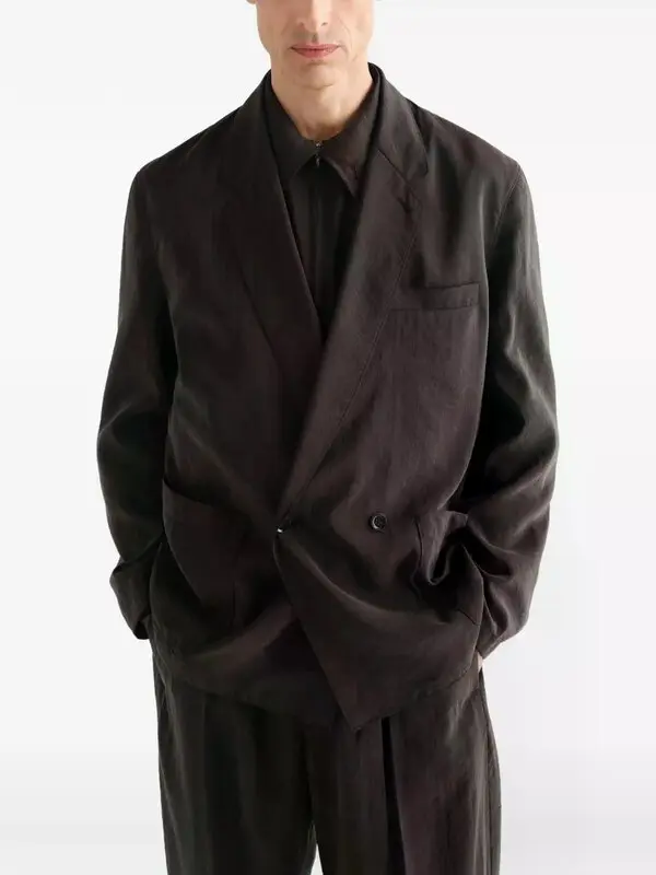 LEMAIRE Light Double-breasted Jacket In Dry Silk
