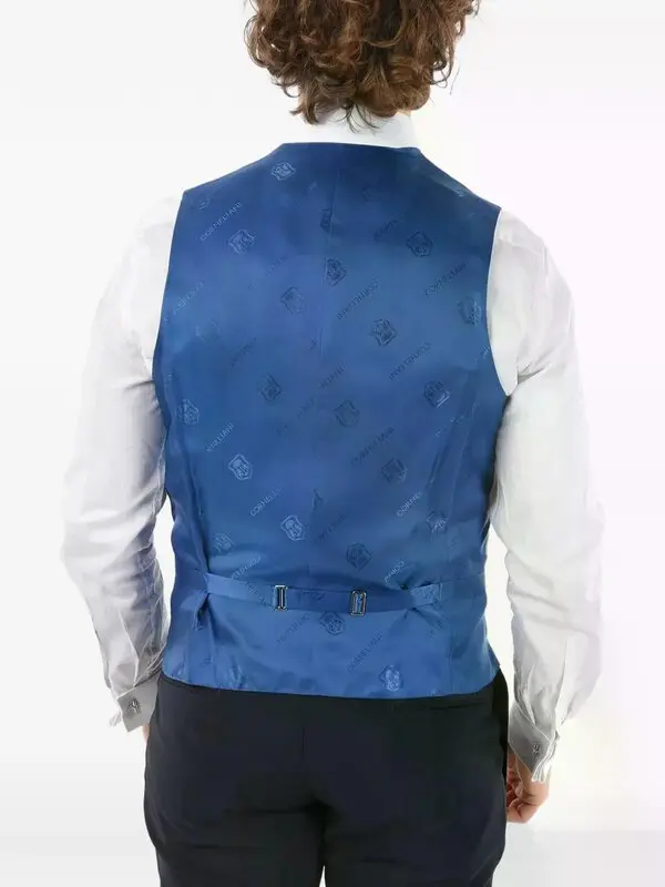 Corneliani Checked Double-breasted Waistcoat