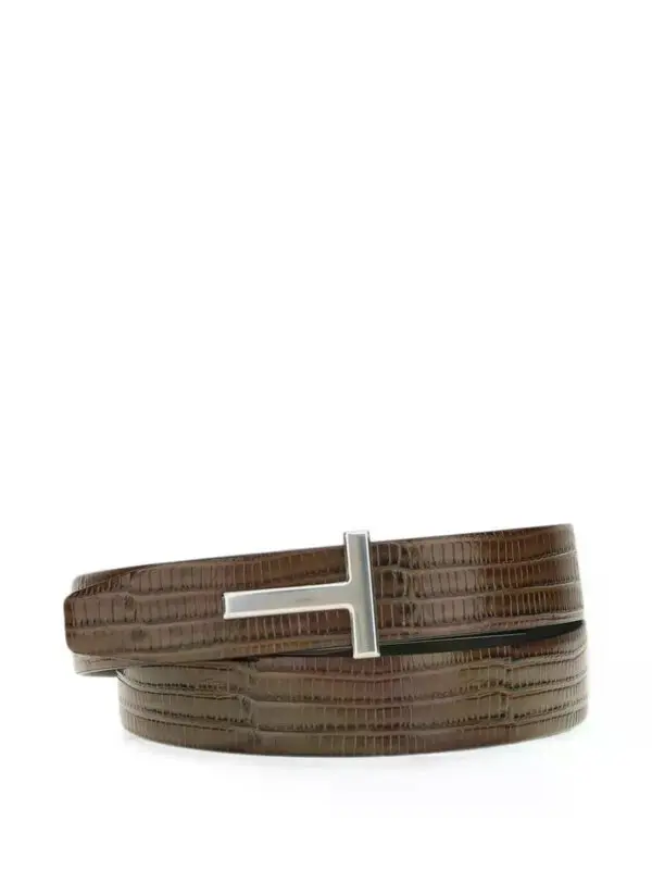 TOM FORD Reversible T Buckle Belt - Brown