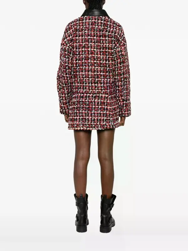 IRO PARIS Nuffy Tweed Leather-collar Jacket