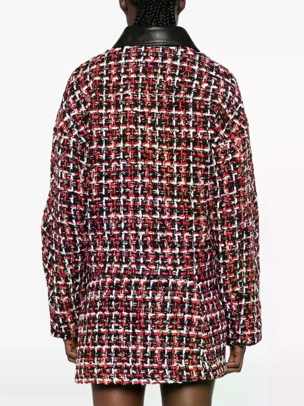 IRO PARIS Nuffy Tweed Jacket With Leather Collar