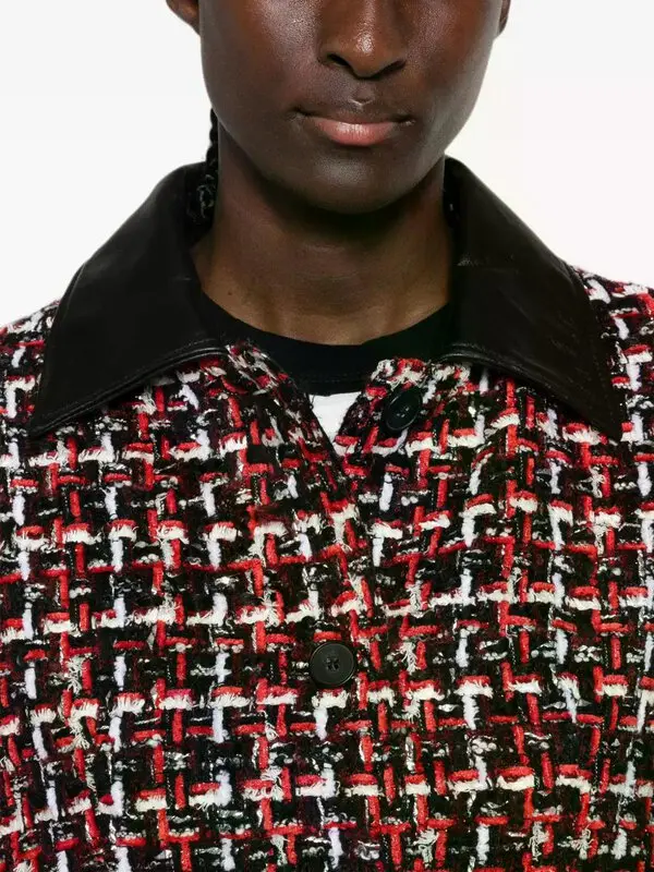 IRO PARIS Nuffy Tweed Jacket With Leather Collar
