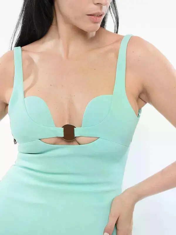 David Koma Cut-out Ring Detail Midi Dress