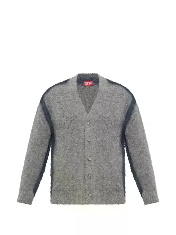 DIESEL® K-remo Brushed-knit Cardigan - Grey