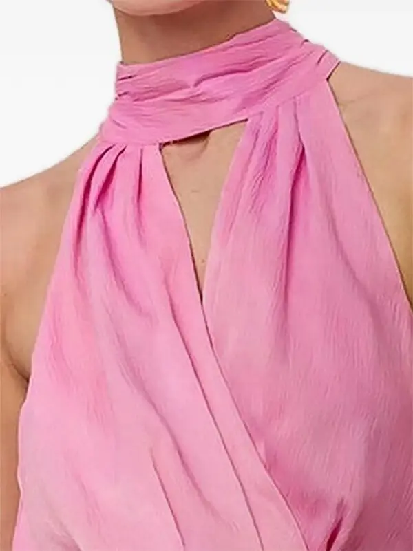 SAVEL Sleeveless Halterneck Maxi Dress