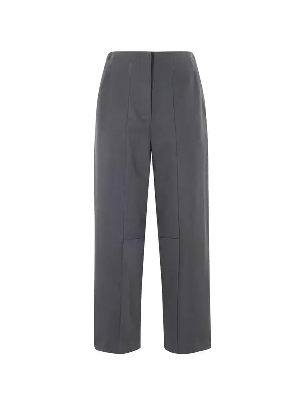 Erika Cavallini Twill Weave Wide-leg Trousers
