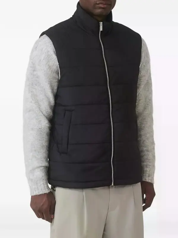 MAUVAIS Quilted Zip-fastening Gilet - Black