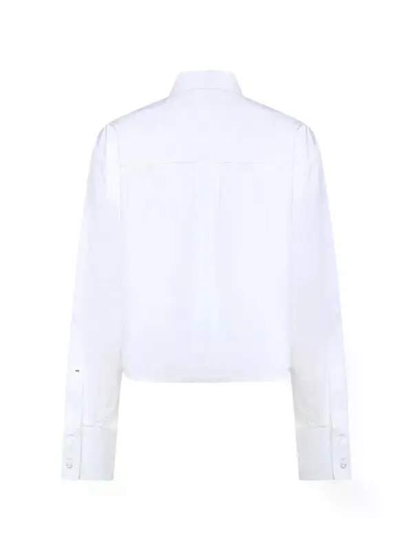 Sportmax Bib-detail Long-sleeve Shirt - White