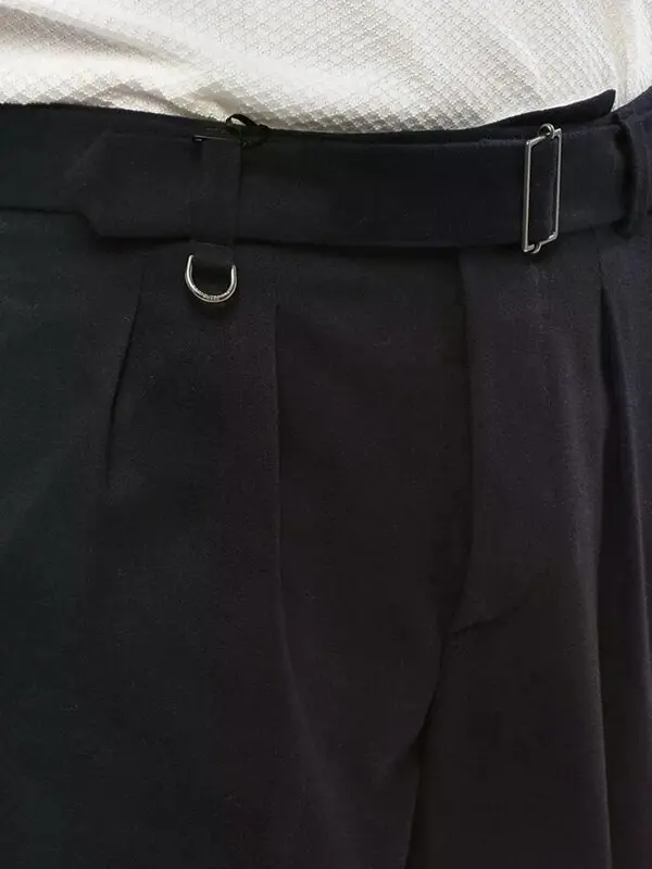 PAOLO PECORA Belted Pleated Trousers