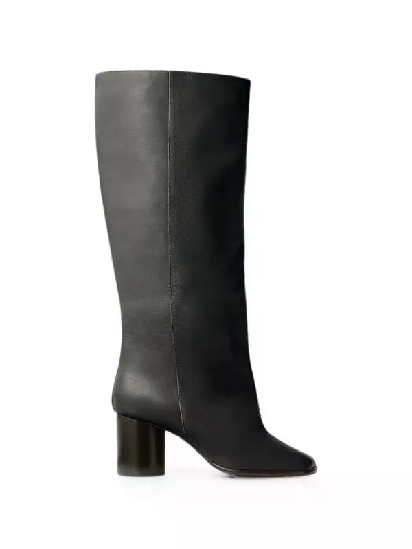 LEMAIRE Crease Sleeve Boots In Soft Glossy Leather - Black