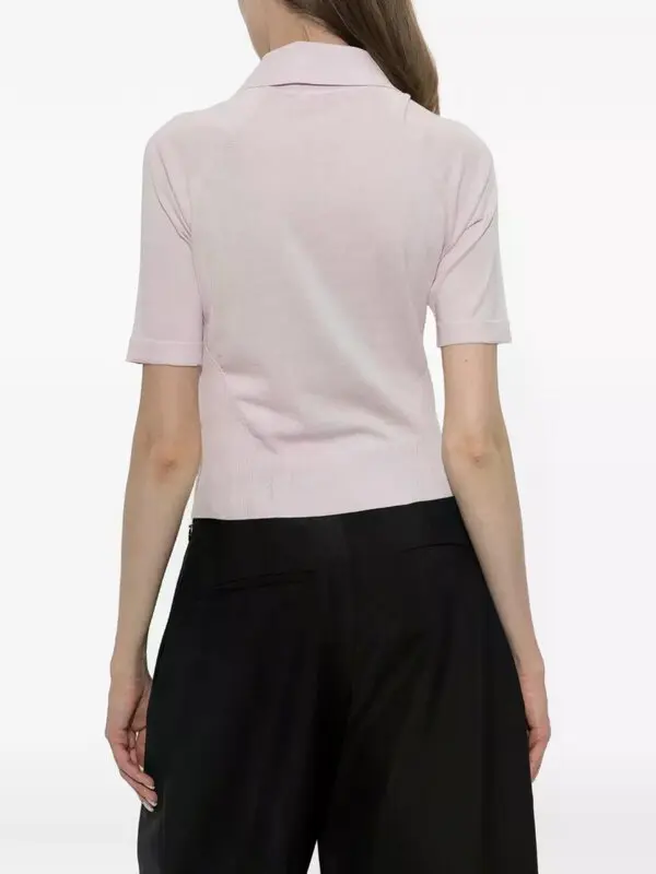 Givenchy Logo-print Cropped Polo Shirt - Pink