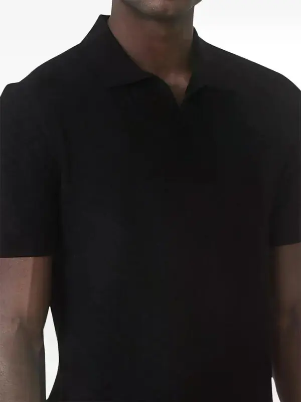 MAUVAIS Knitted Short-sleeve T-shirt - Black