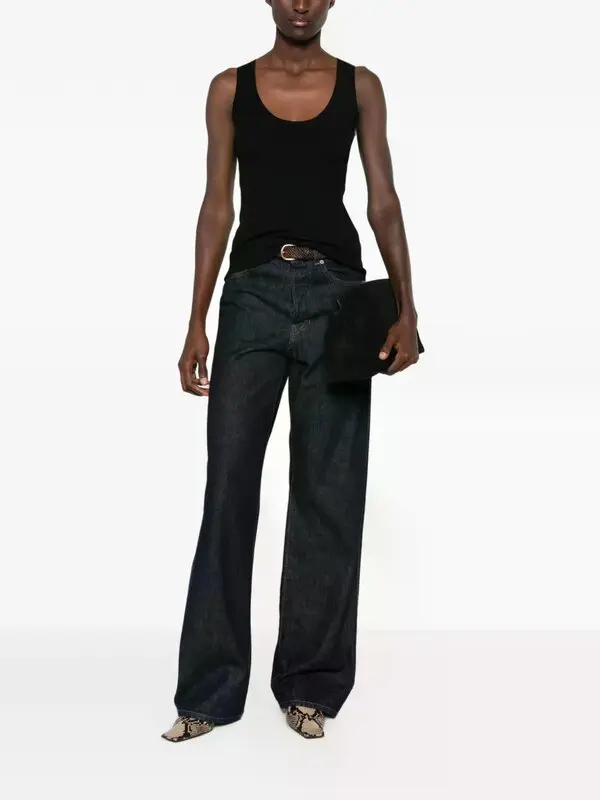 Max Mara Editta Ribbed-knit Tank Top - Black