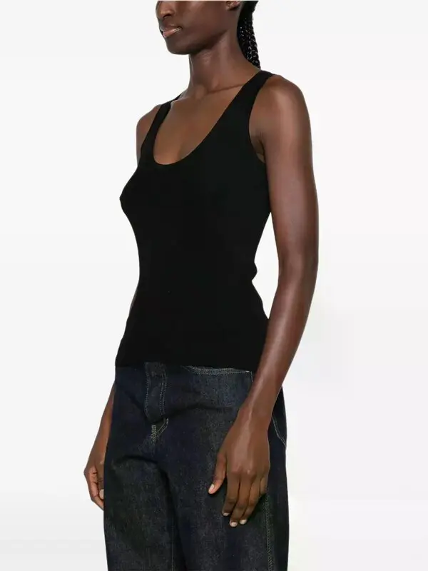 Max Mara Editta Ribbed-knit Tank Top - Black