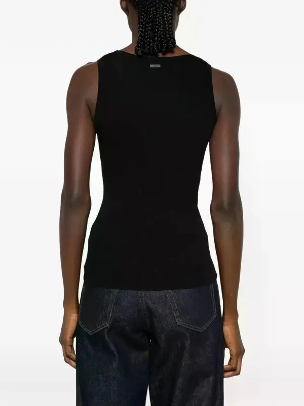 Max Mara Editta Ribbed-knit Tank Top - Black