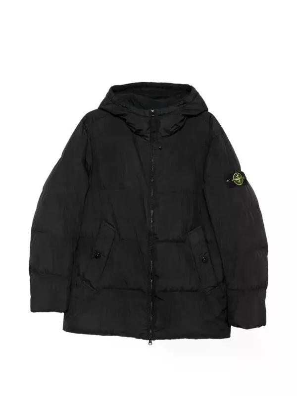 Stone Island Compass Patch Quilted Jacket - Black