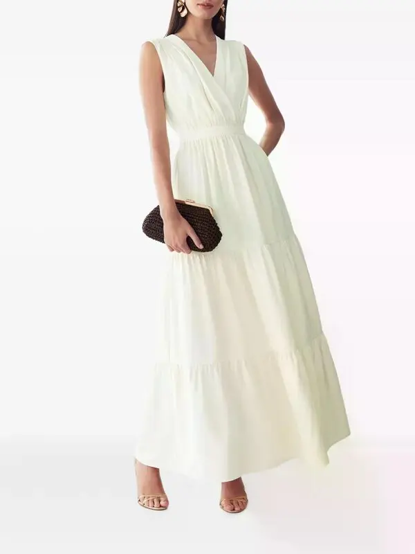 ST MRLO Sleeveless Tiered Maxi Dress - Neutrals