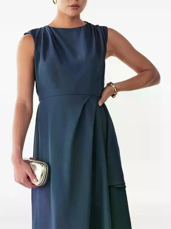 WILLA Giselle Sleeveless Midi Dress - Blue