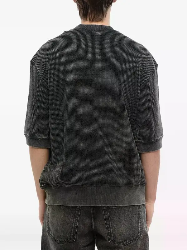 DIESEL® Logo-print Waffle Knit Sweatshirt