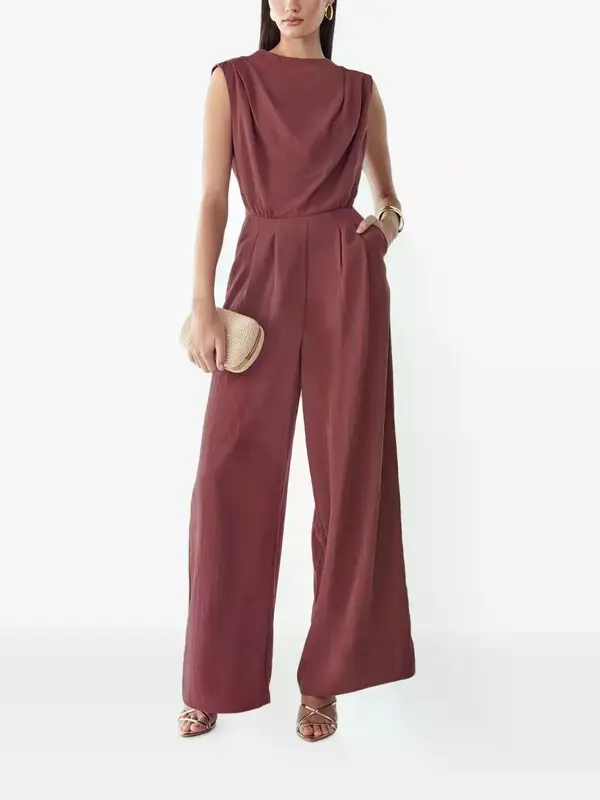 BWLDR Bailey Pleated Jumpsuit - Pink