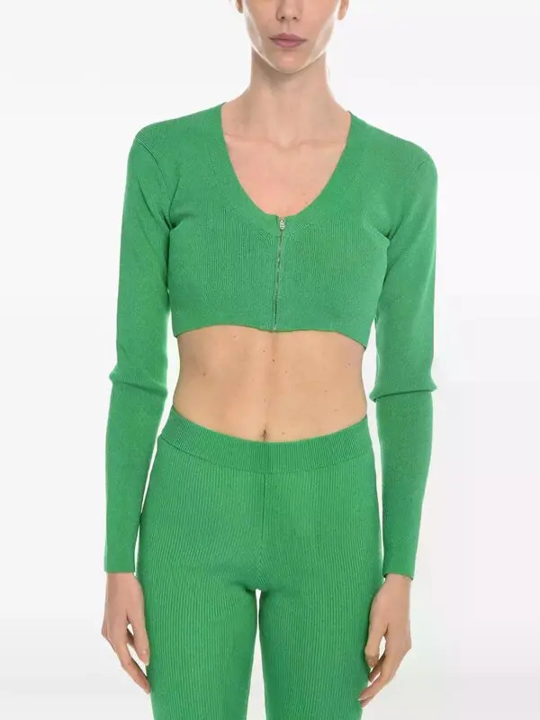 HERSKIND Zip-up Cropped Cardigan