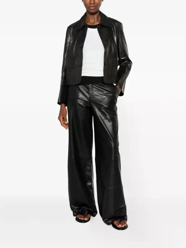 ARMA Leather Button-up Jacket