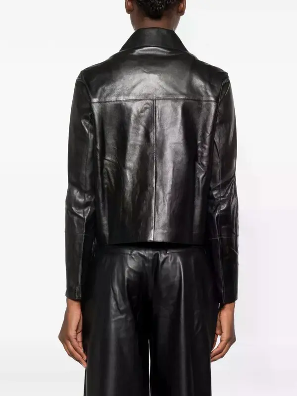 ARMA Leather Button-up Jacket