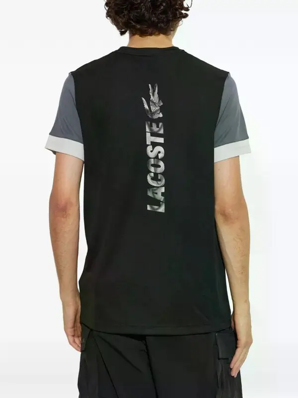 Lacoste Logo-patch Panelled T-shirt
