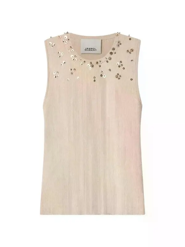 Isabel Marant Étoile Sleeveless Sequined Top - Neutrals