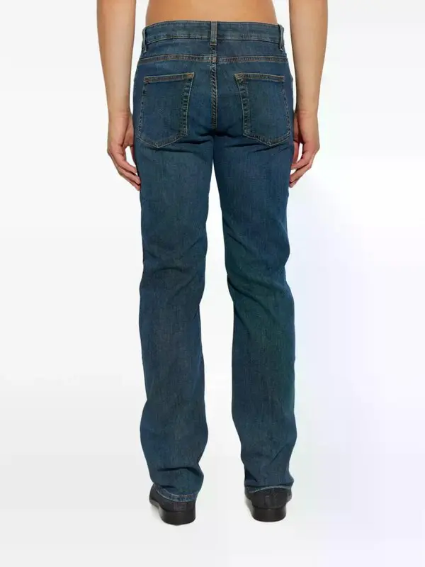 Etro Pegaso-embroidered Tapered Jeans - Blue