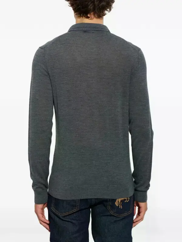 Etro Pegasus-embroidered Long-sleeve Polo Shirt