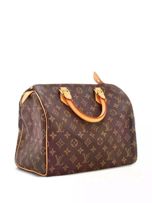 LOUIS VUITTON Speedy Monogram Canvas Satchel - Brown