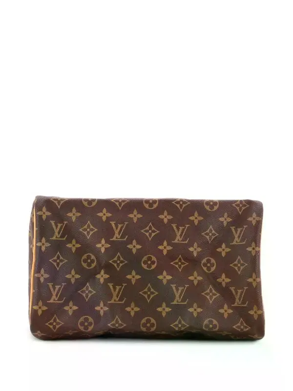 LOUIS VUITTON Speedy Monogram Canvas Satchel - Brown