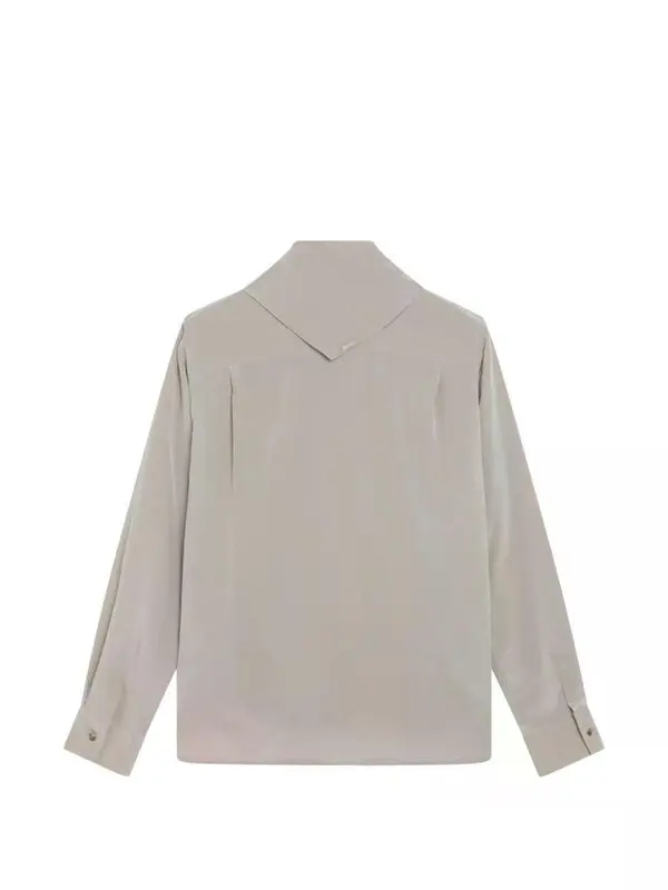 Max Mara Pussy-bow Long-sleeve Blouse - Neutrals
