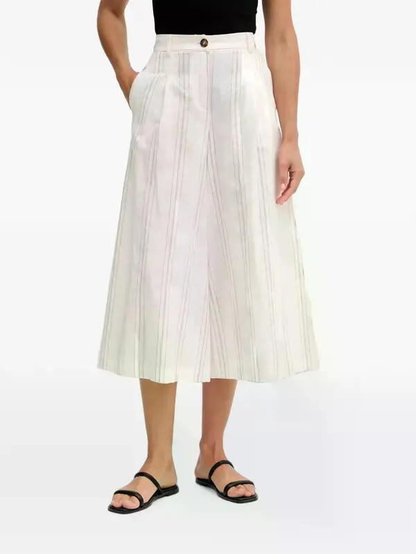 BENETTON Striped Pleated Trousers