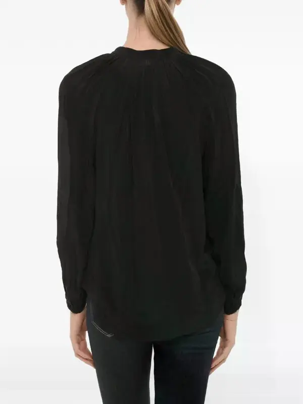ALLSAINTS Mandarin Collar Long Sleeve Shirt