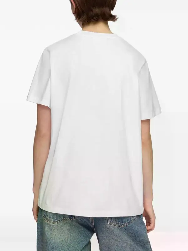 GANNI Graphic Print Crewneck T-shirt - White