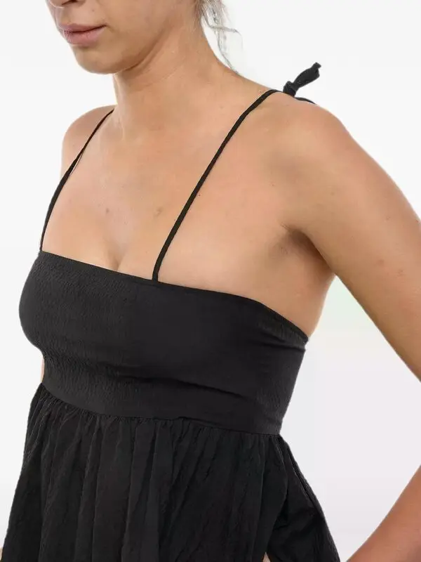 NOTES DU NORD Square Neck Midi Dress - Black
