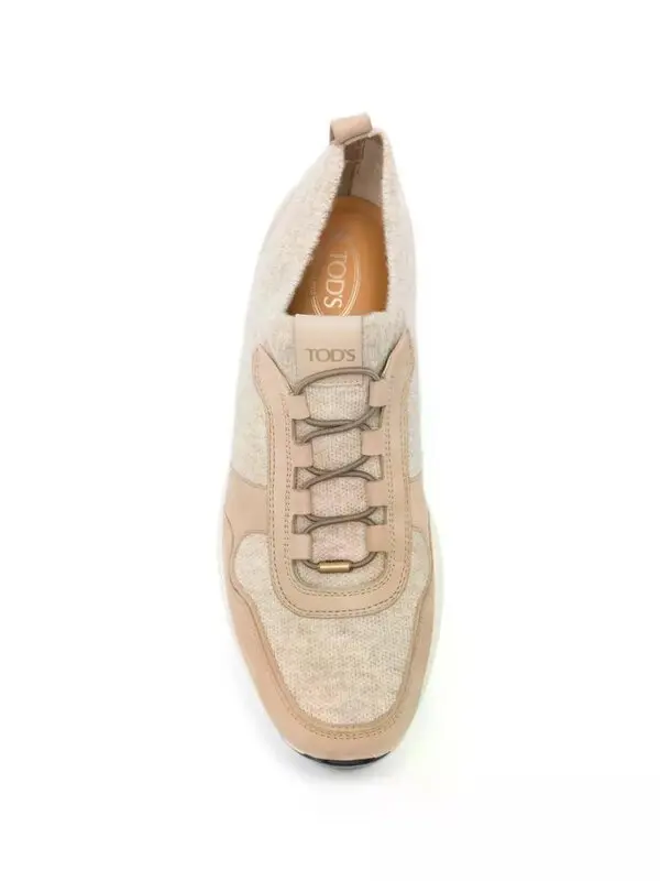 TOD'S Sneakers In Knit And Suede - Neutrals