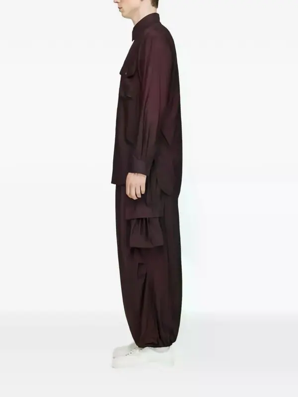 Y3 Cargo Pants With Gradient Stripes - Red
